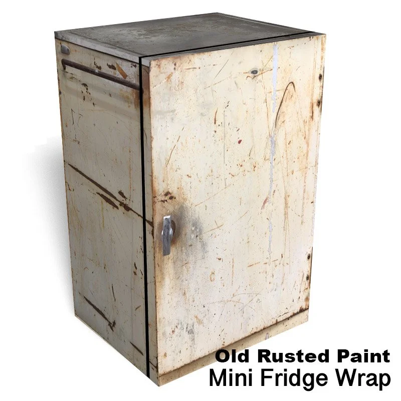 Old rusted paint Mini Fridge Wraps