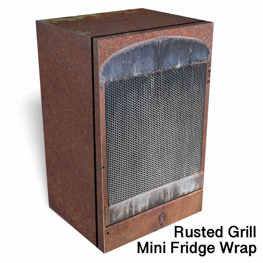Rusted Grill Mini Fridge Wrap