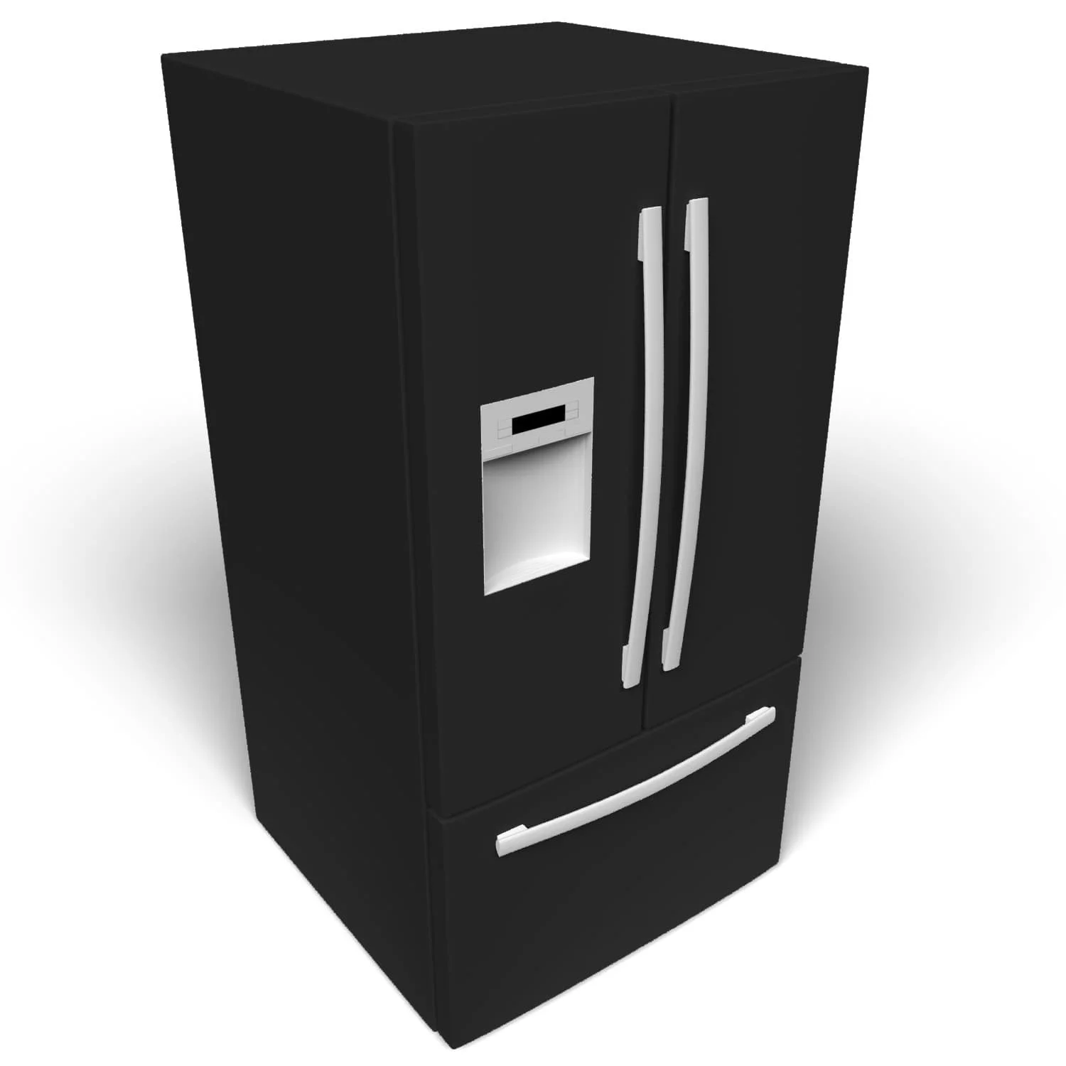 Solid Black Refrigerator Wrap (SW 6991 Black Magic)
