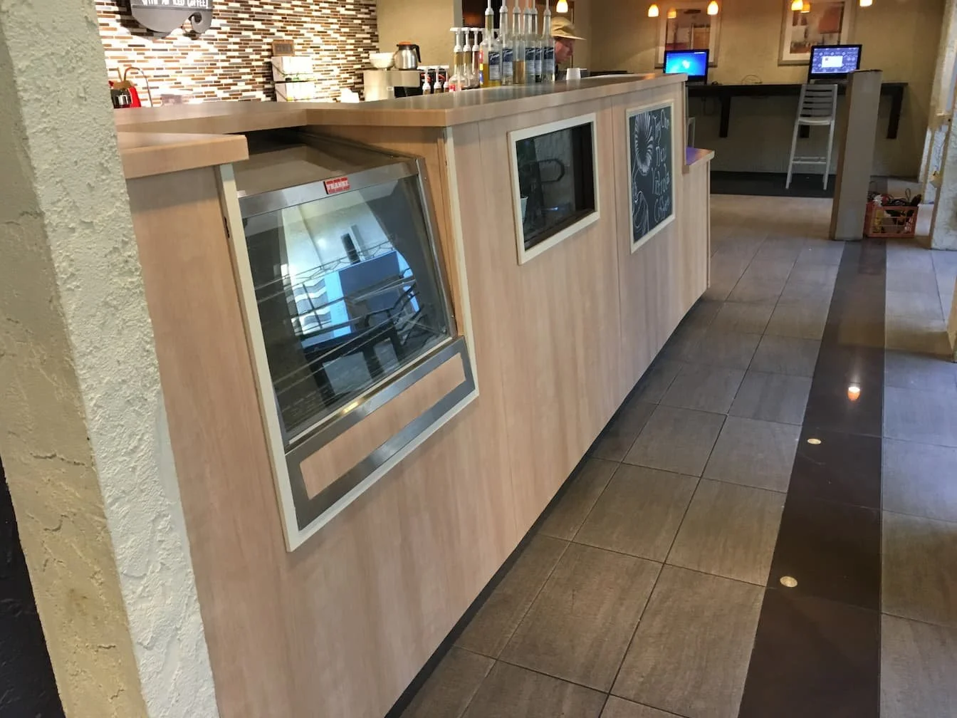 coffee shop front counter wrap