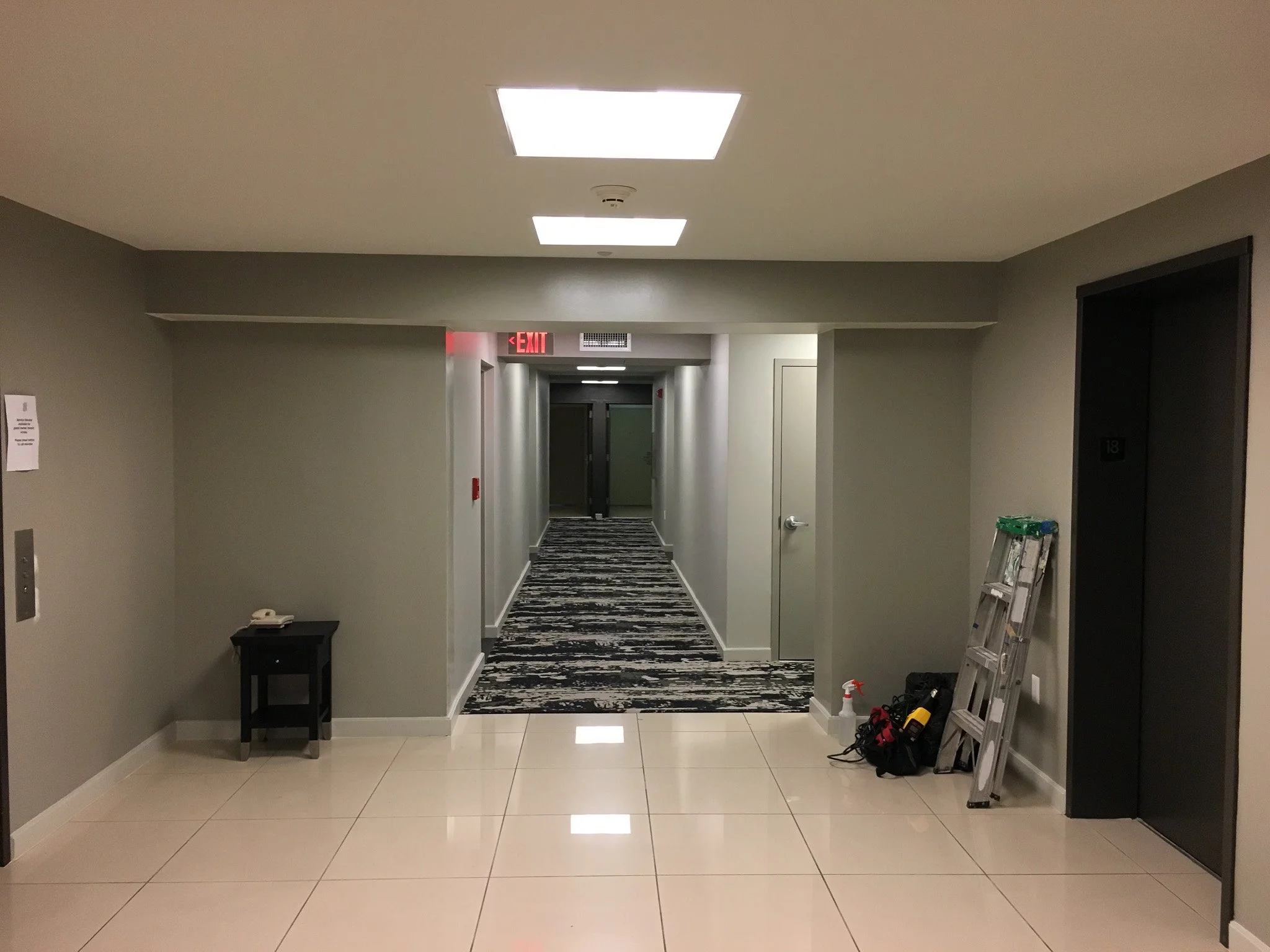 Elevator Exterior Wall Wraps using the 3M Di-Noc Architectural Film