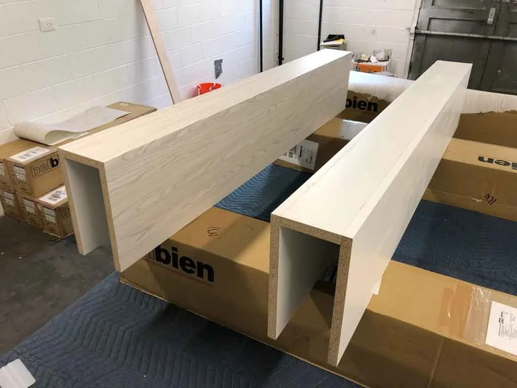 Wrapping Arched Beams with Wood Grain Architectural Film