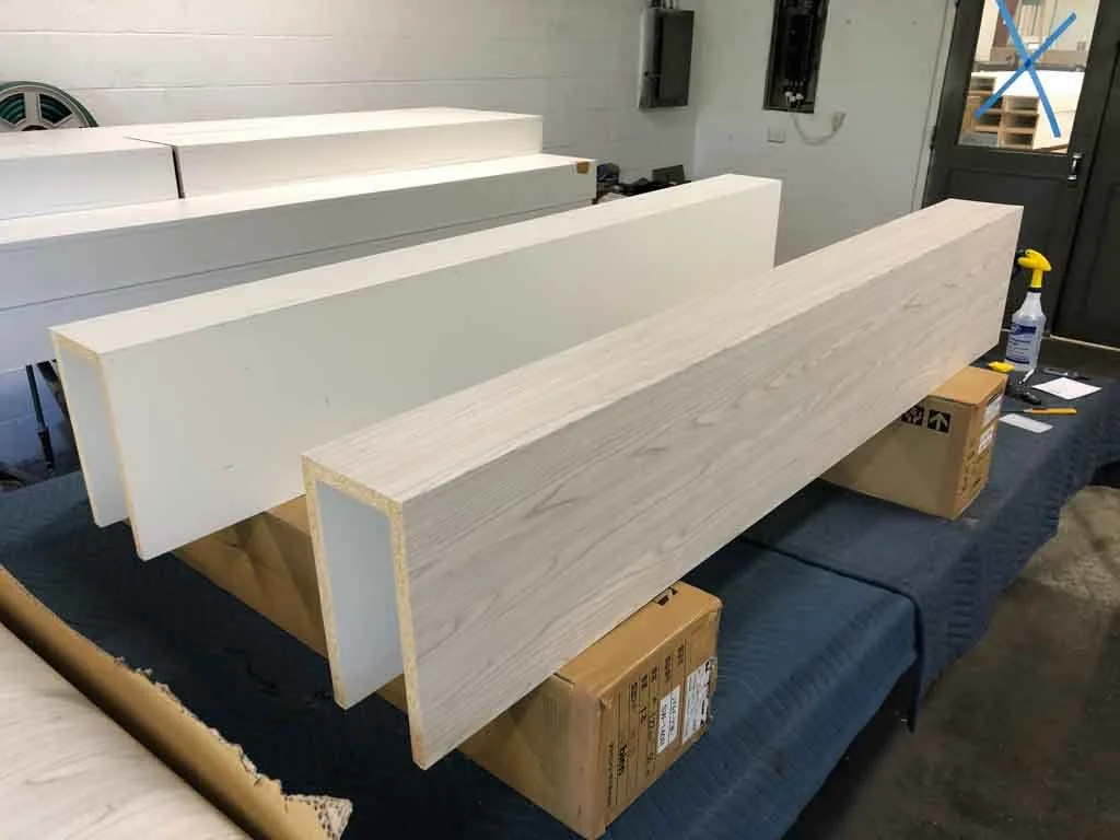 Wrapping Arched Beams with Wood Grain Architectural Film