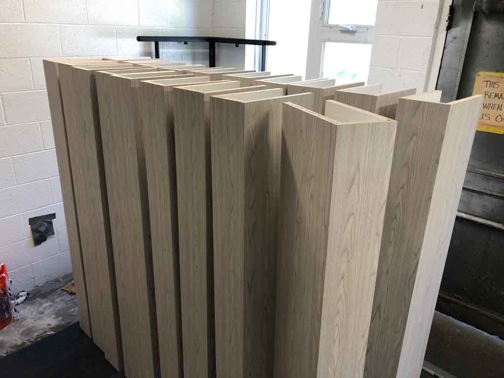 Wrapping Arched Beams with Wood Grain Architectural Film