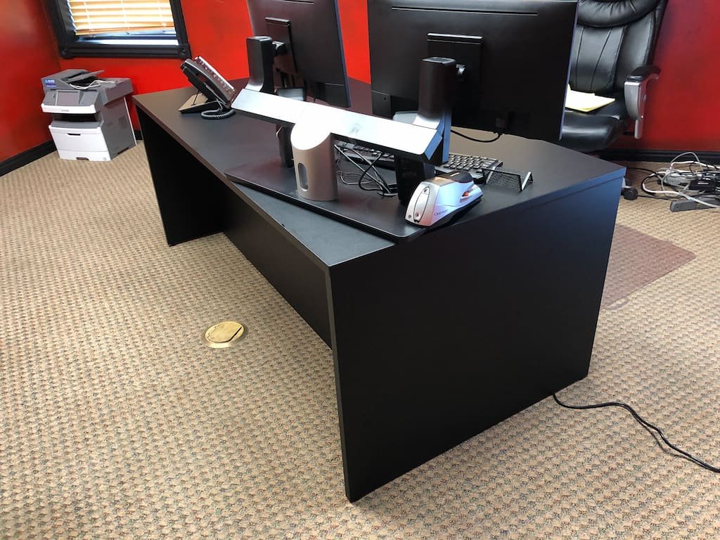 ransform Your Desk with Black Leather 3M Architectural Film Vinyl