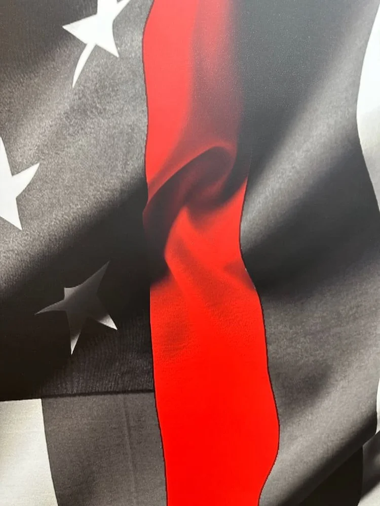 Worn USA flag Custom Printed Door Wrap
