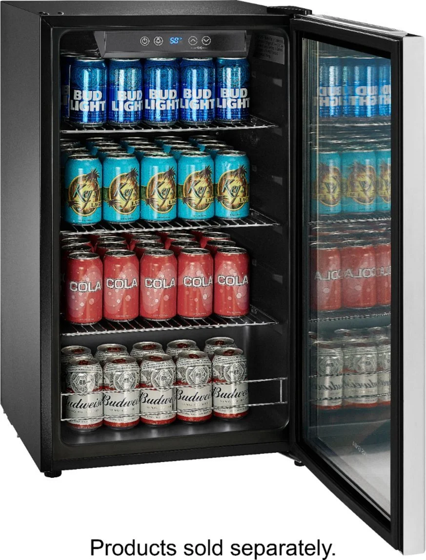 Custom-Wrapped Insignia 48-Can Glass Door Mini Fridge
