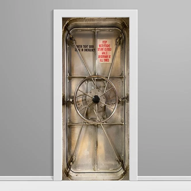 Golden Elevator Door Wrap