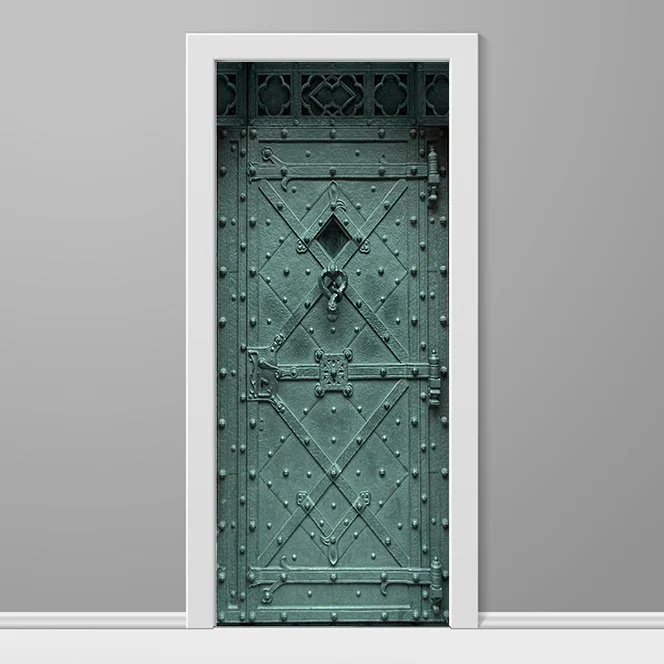 Old Western Bank Vault Metal Door Wraps