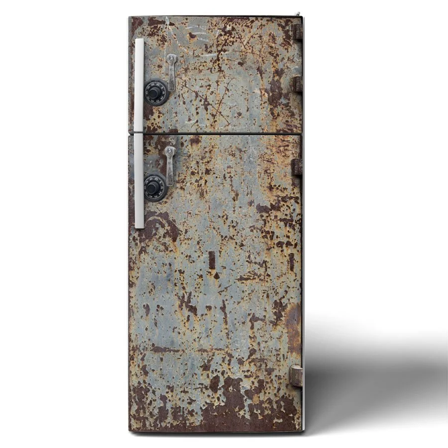 Steampunk Custom Printed Refrigerator Wrap