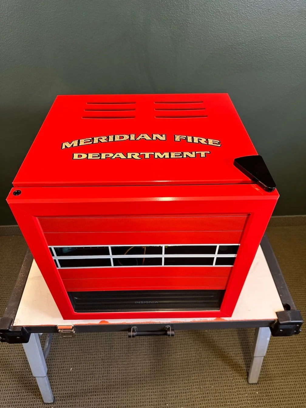 Custom-Wrapped Insignia 48-Can Glass Door Mini Fridge