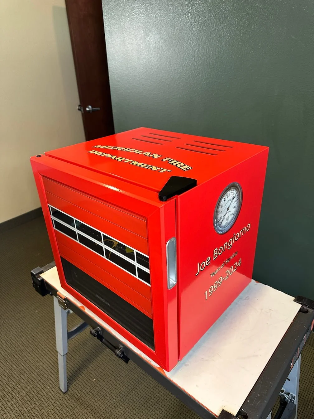 Custom-Wrapped Insignia 48-Can Glass Door Mini Fridge