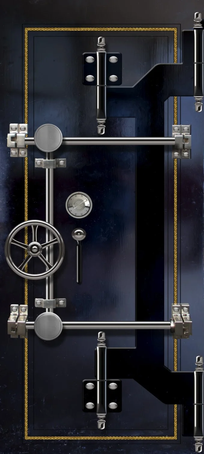 Vault Black Custom Printed Door wrap