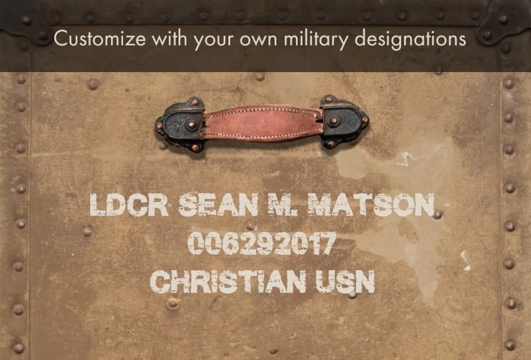 Vintage Army Trunk Mini Fridge Wrap