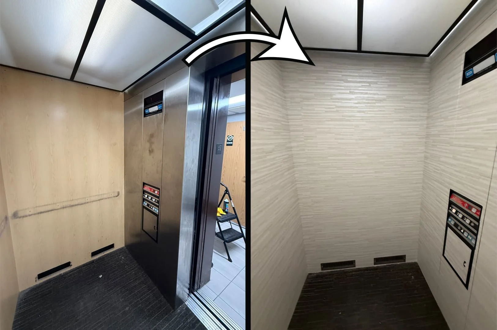 Elevator Cab Makeover using Reatec Architectural Films (BLOG)