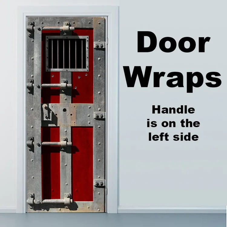 Jail door with window Door Wrap — RM wraps LLC