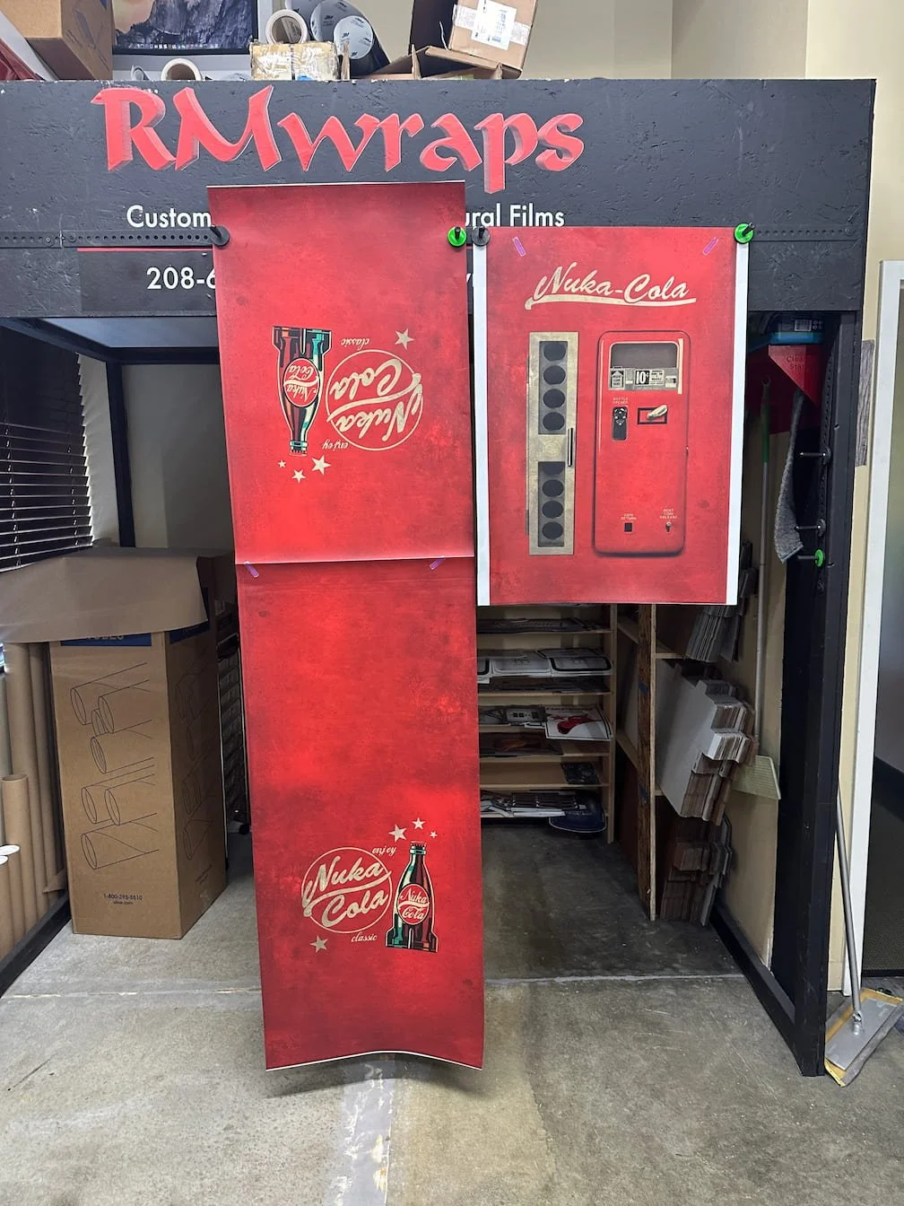 Nuka Cola Vending Machine Mini Fridge Wrap