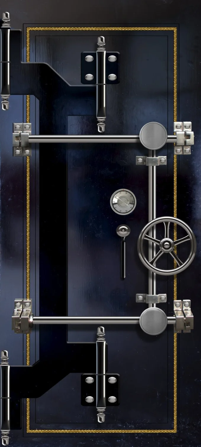 Vault Black Custom Printed Door wrap