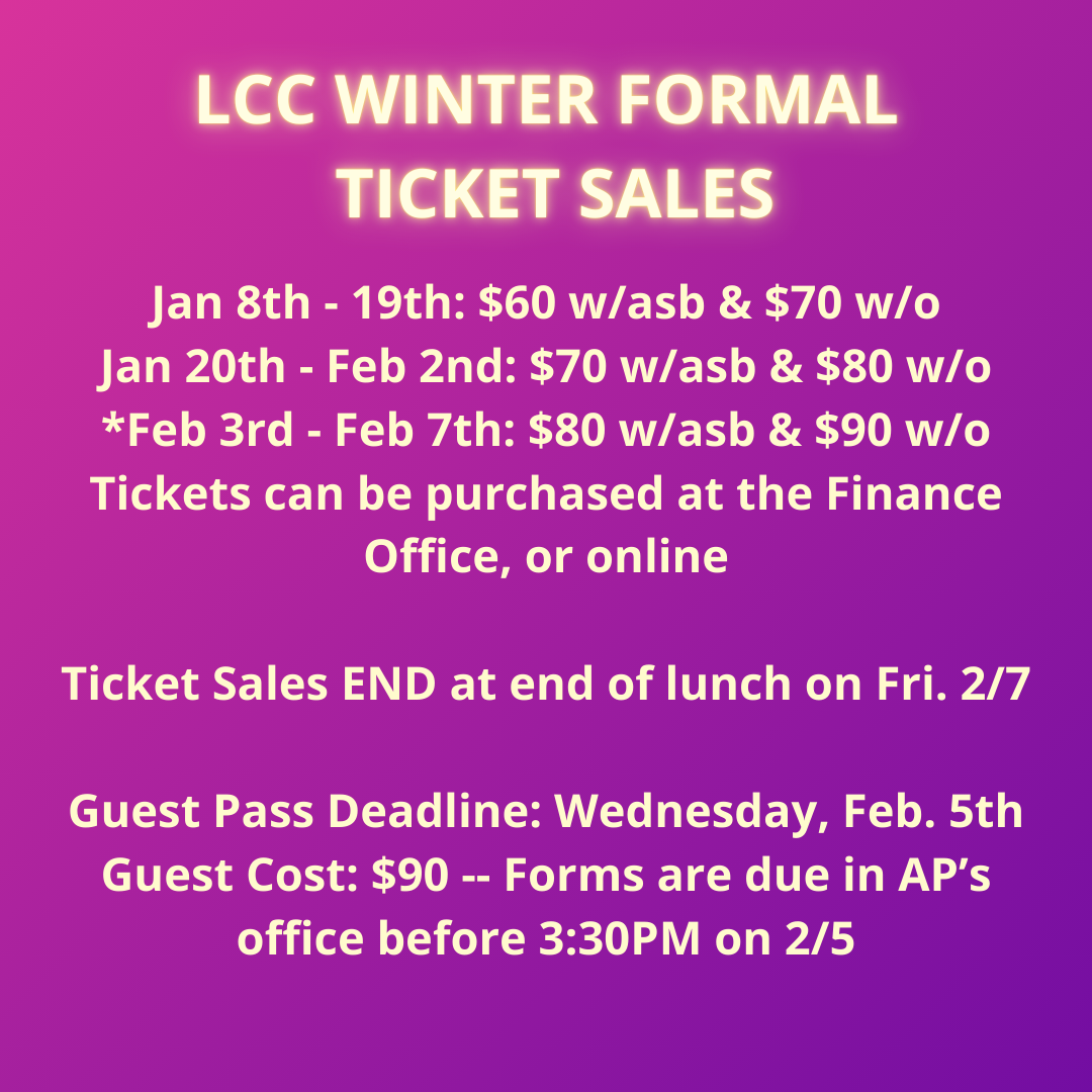 Winter Formal 2025! — LCC ASB