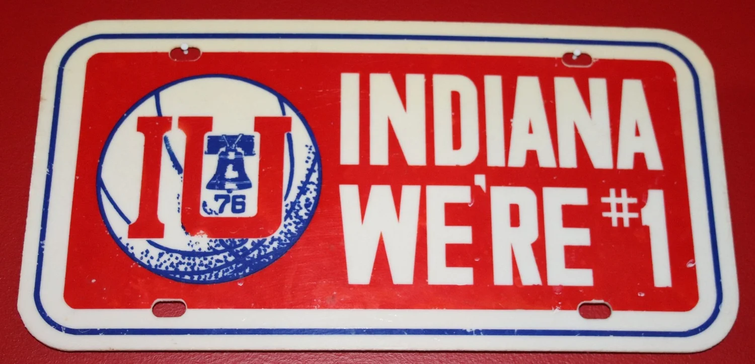 Indiana Hoosier Basketball License Plate Memorabilia — The General's ...