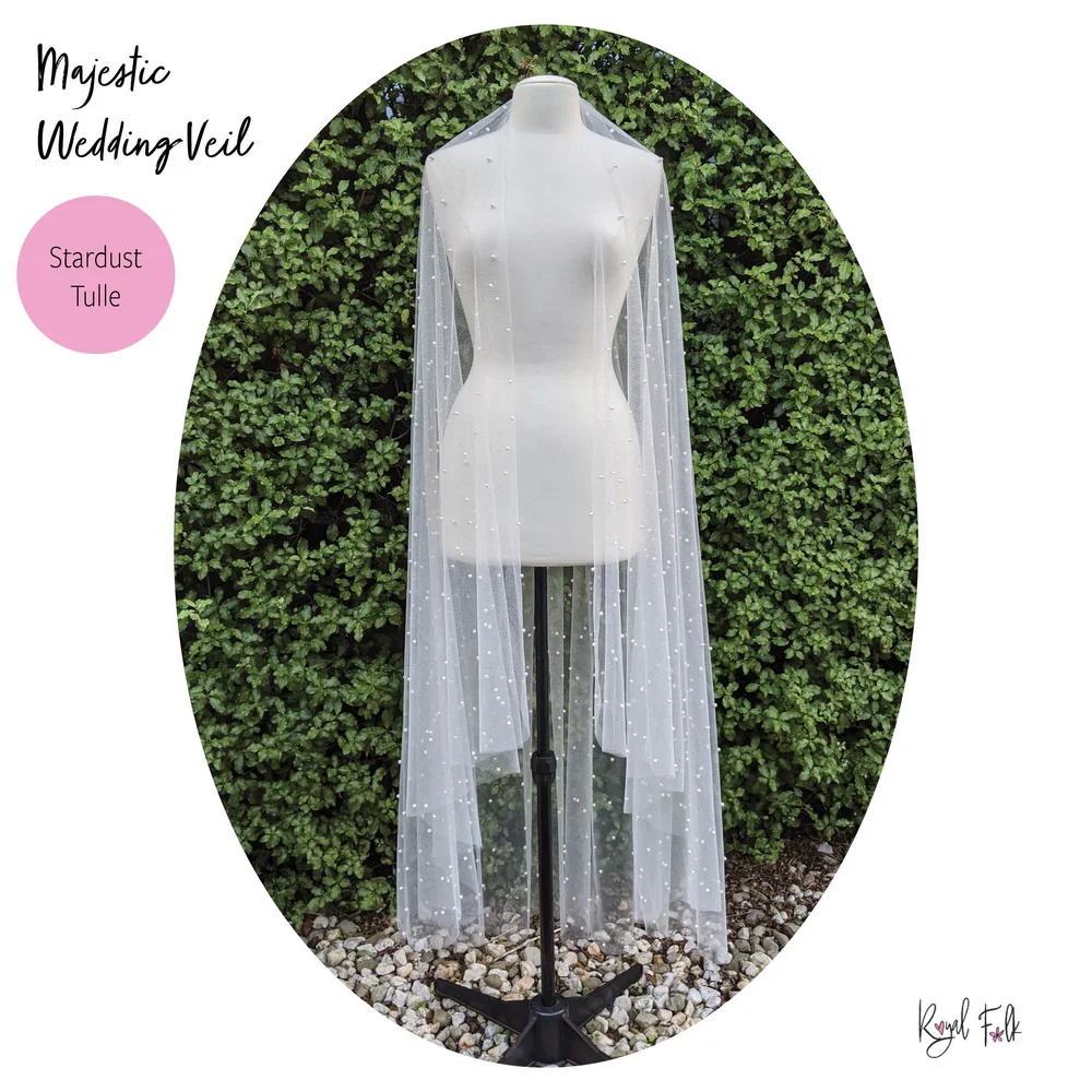 PEBBLE Sequin Beaded Tulle (Ivory) — Royal Folk