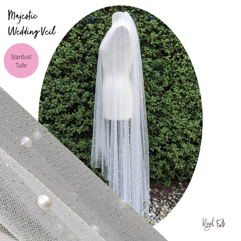 PEBBLE Sequin Beaded Tulle (Ivory) — Royal Folk