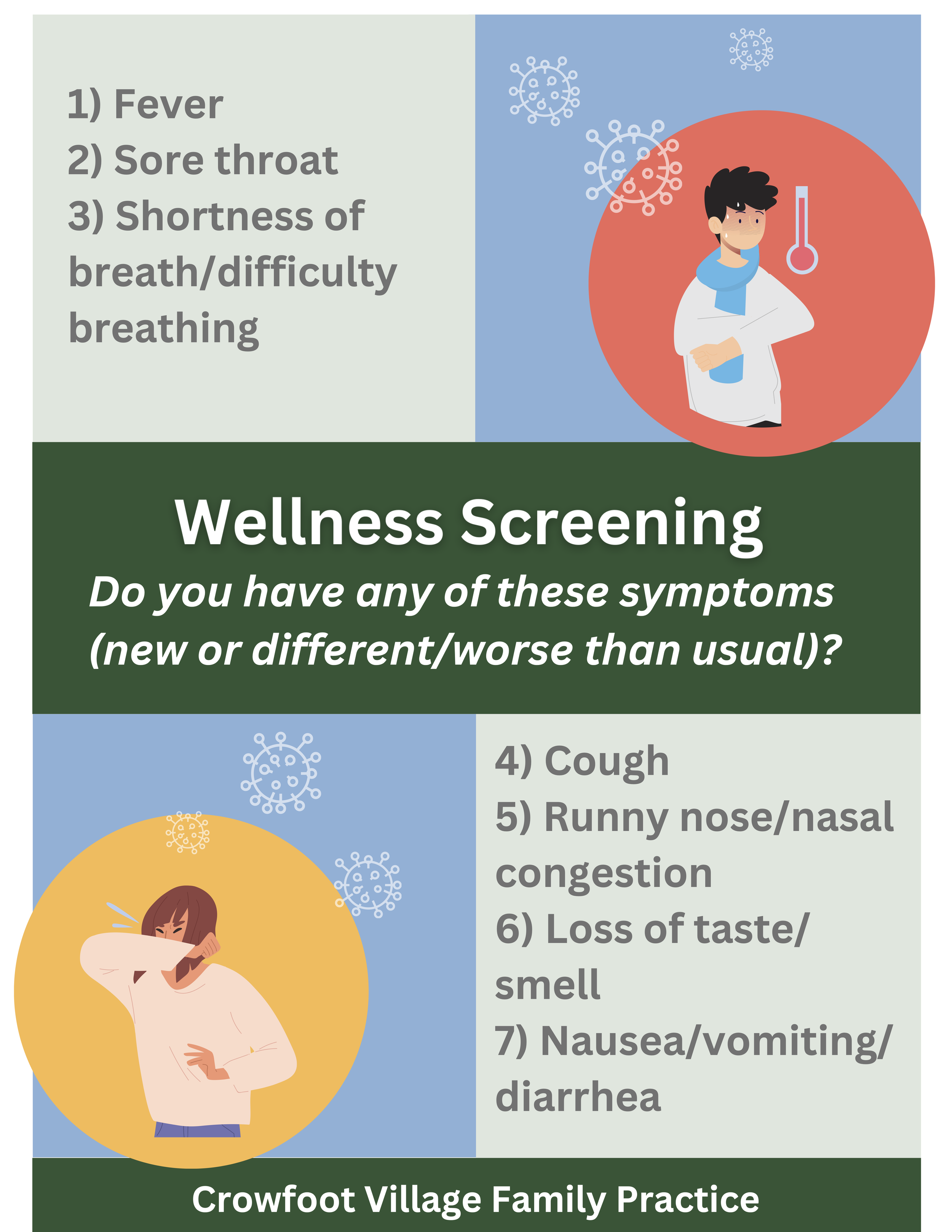 Cold/Flu/COVID CVFP Crowfoot Village Family Practice Patient Info