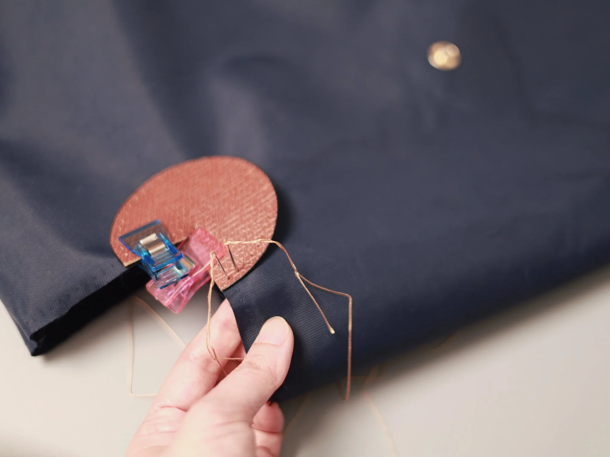 Bag Corner Repair with Leather Patches — Mont Bleu