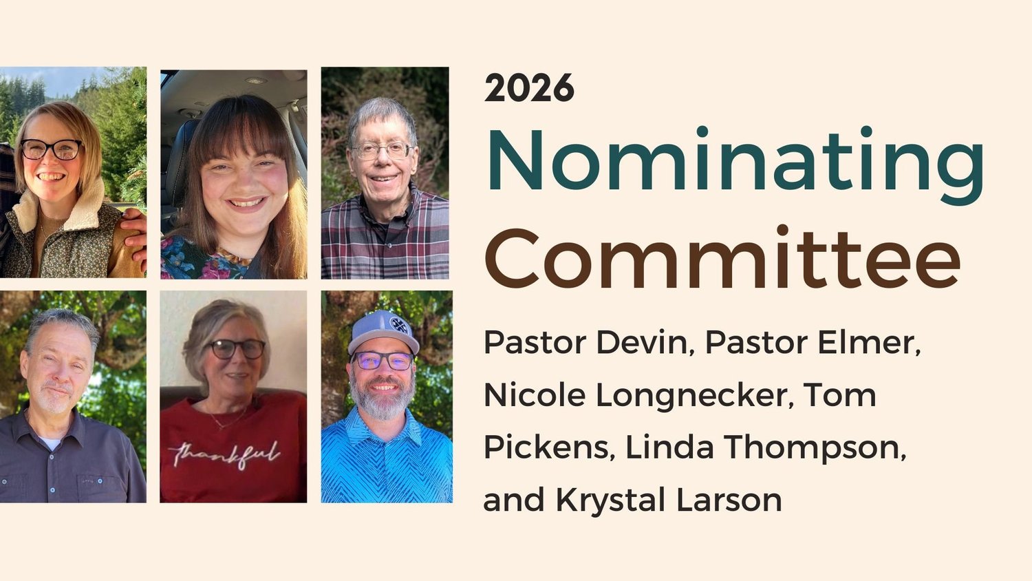 Nominating Committee 2026 — Centralia Community Church