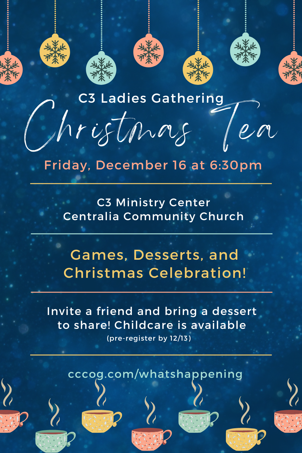 C3 Ladies Gathering Christmas Tea — Centralia Community Church