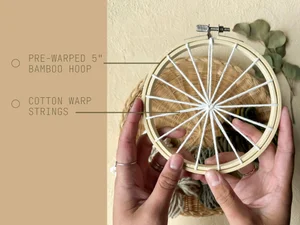 Set of 3: Warped 7" Metal Hoops for Weaving — Euca Design