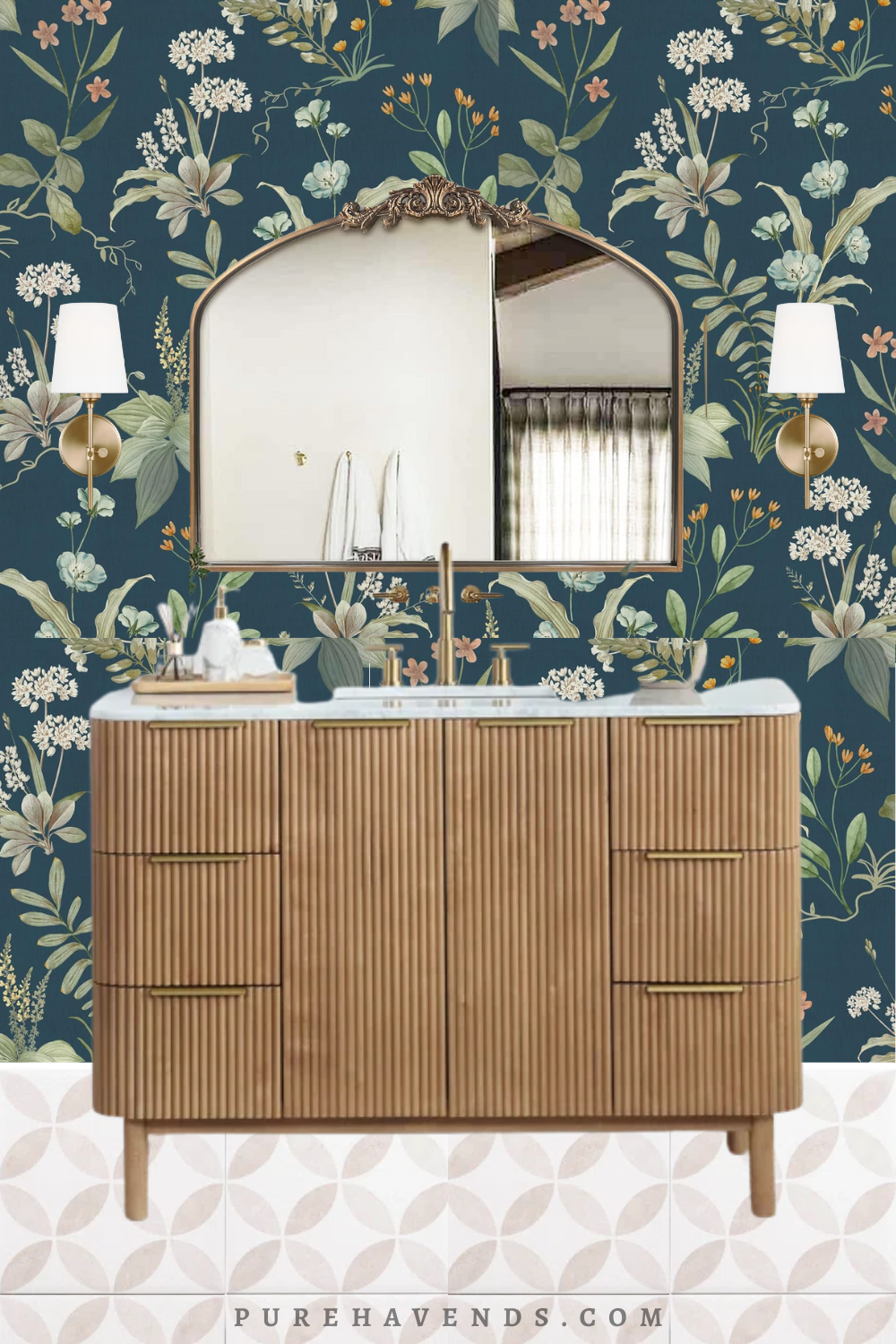 30 Modern Bathroom Wallpaper Ideas — Pure Haven Designs