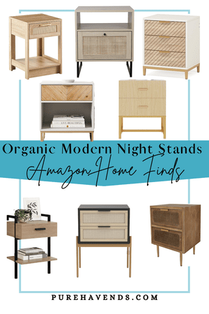 Organic Modern Night Stands - Small Bedroom — Pure Haven Designs