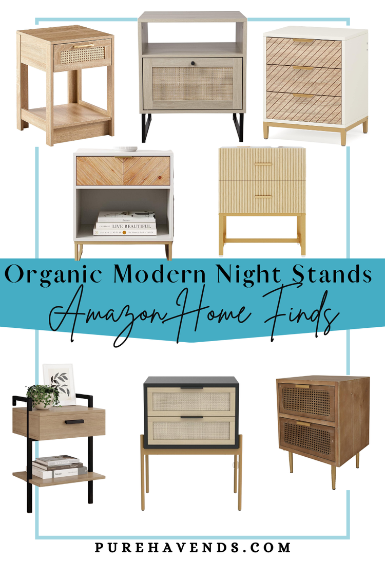 Organic Modern Night Stands - Small Bedroom — Pure Haven Designs