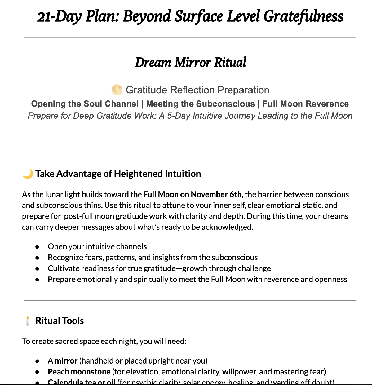 21-day ritual plan — The Energy Within KC