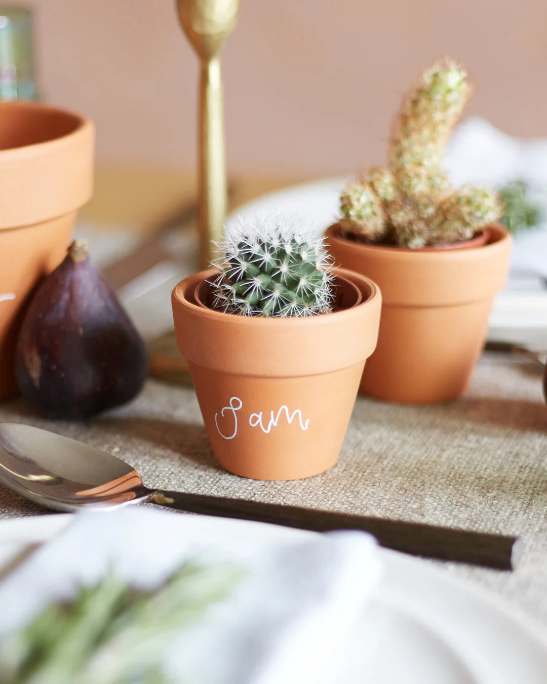 Terracotta Plant Pot Name Card — Another Loop
