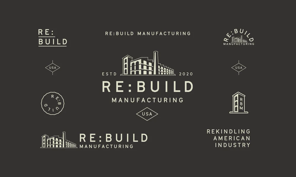 Logo Design & Branding for Re:Build Manufacturing - Wells Design