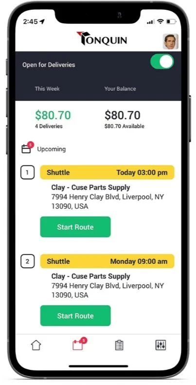 Dispatching & Routing — Tonquin