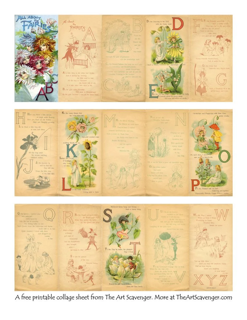 Free Fairy ABC Printable Ephemera — The Art Scavenger