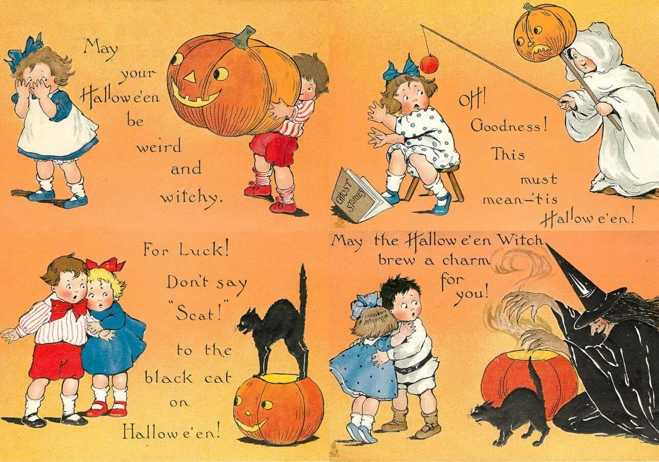 Free Printable Halloween Postcards Images and how to use Them in Your ...