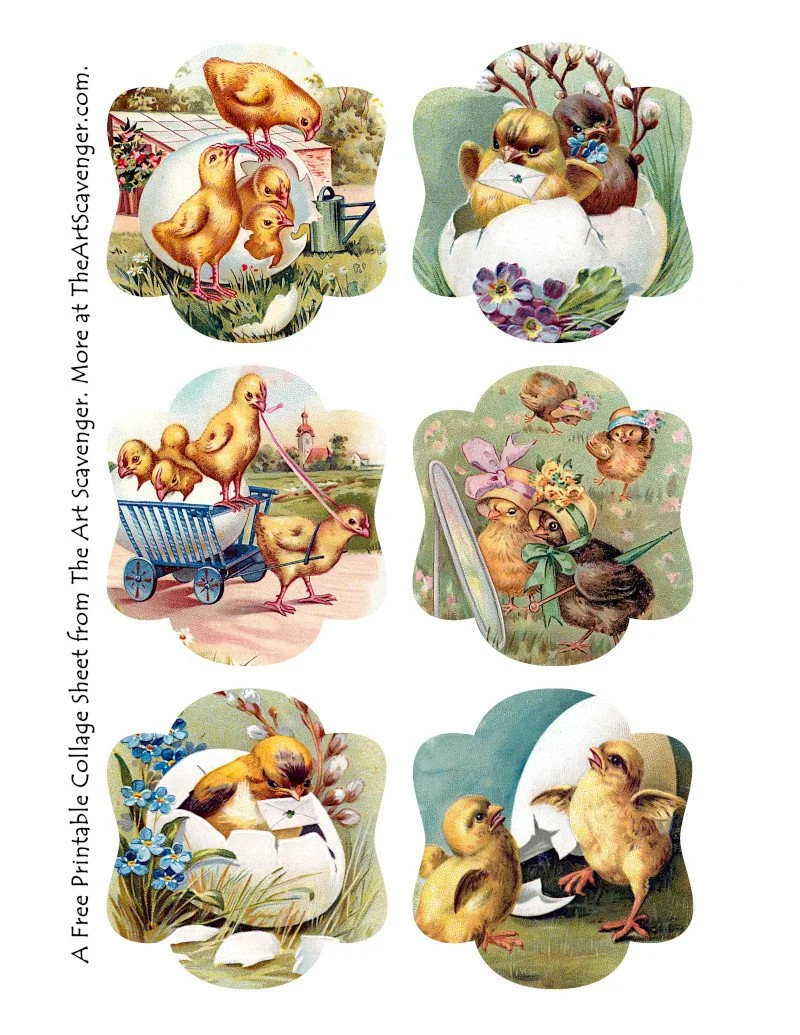 Free Vintage Easter Journal Cards — The Art Scavenger