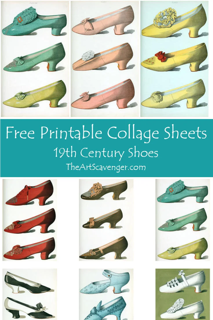 Free 19th-Century Women’s Shoe Illustrations – Vintage Ephemera for ...