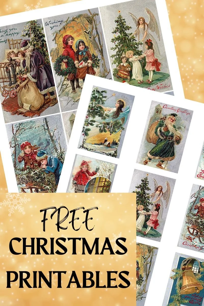Vintage Christmas Postcard Ephemera + Create a Christmas-Themed Art ...