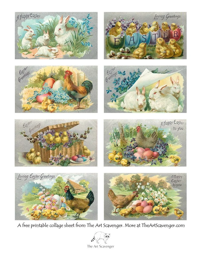 Free Vintage Easter Postcard Ephemera — The Art Scavenger