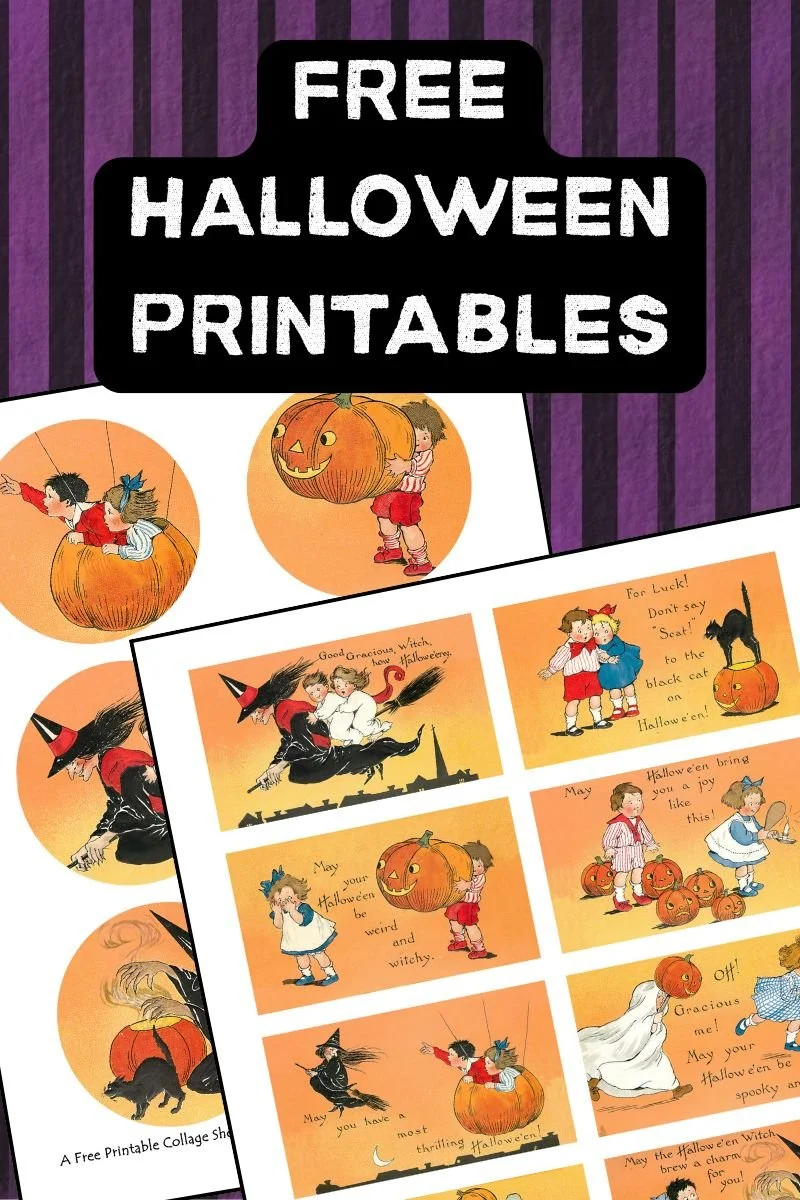 Free Printable Halloween Postcards Images and how to use Them in Your ...
