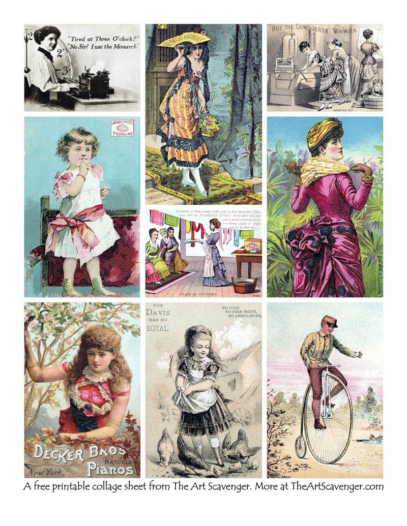 Victorian — Free Printable Collage & Ephemera Sheets — The Art Scavenger