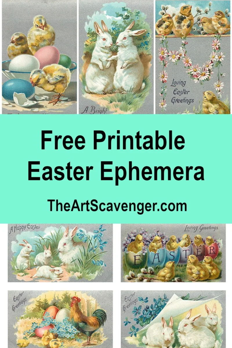 Free Vintage Easter Postcard Ephemera — The Art Scavenger