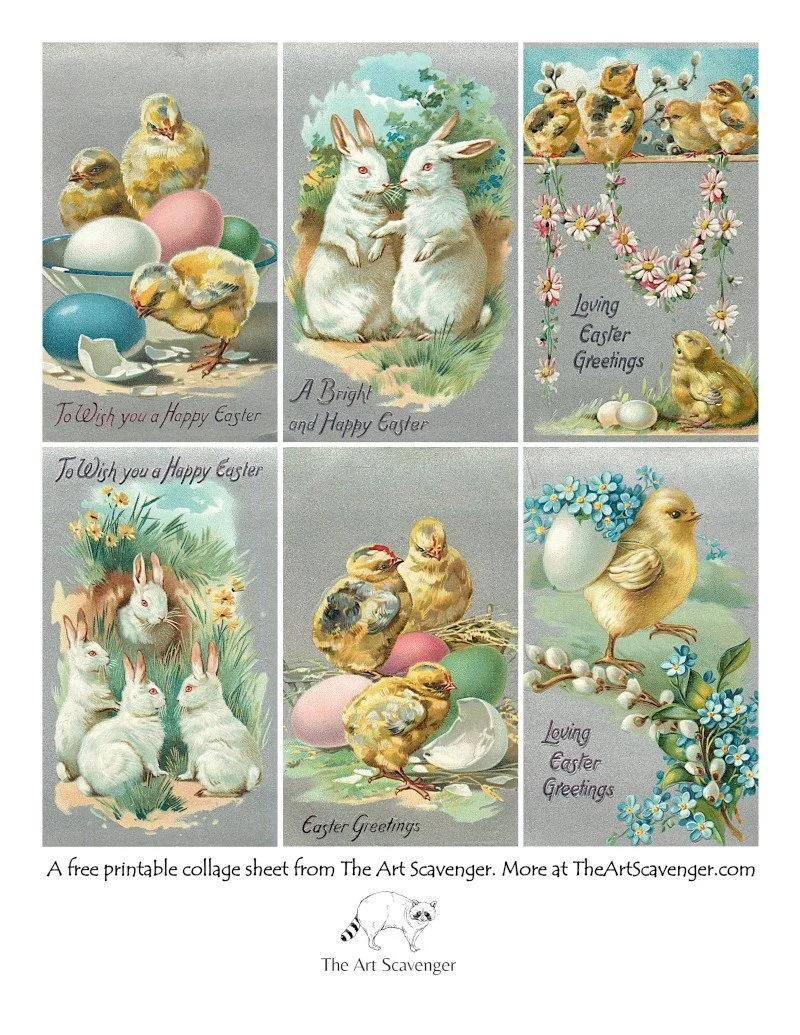 Free Vintage Easter Postcard Ephemera — The Art Scavenger