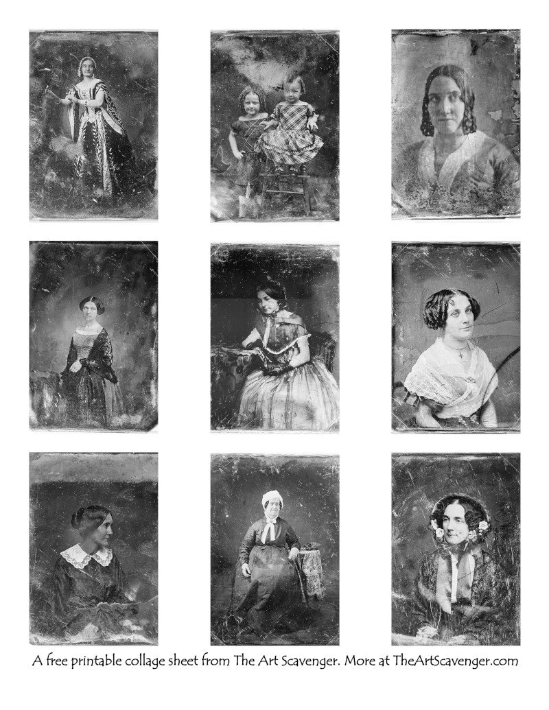 People — Free Printable Collage & Ephemera Sheets — The Art Scavenger