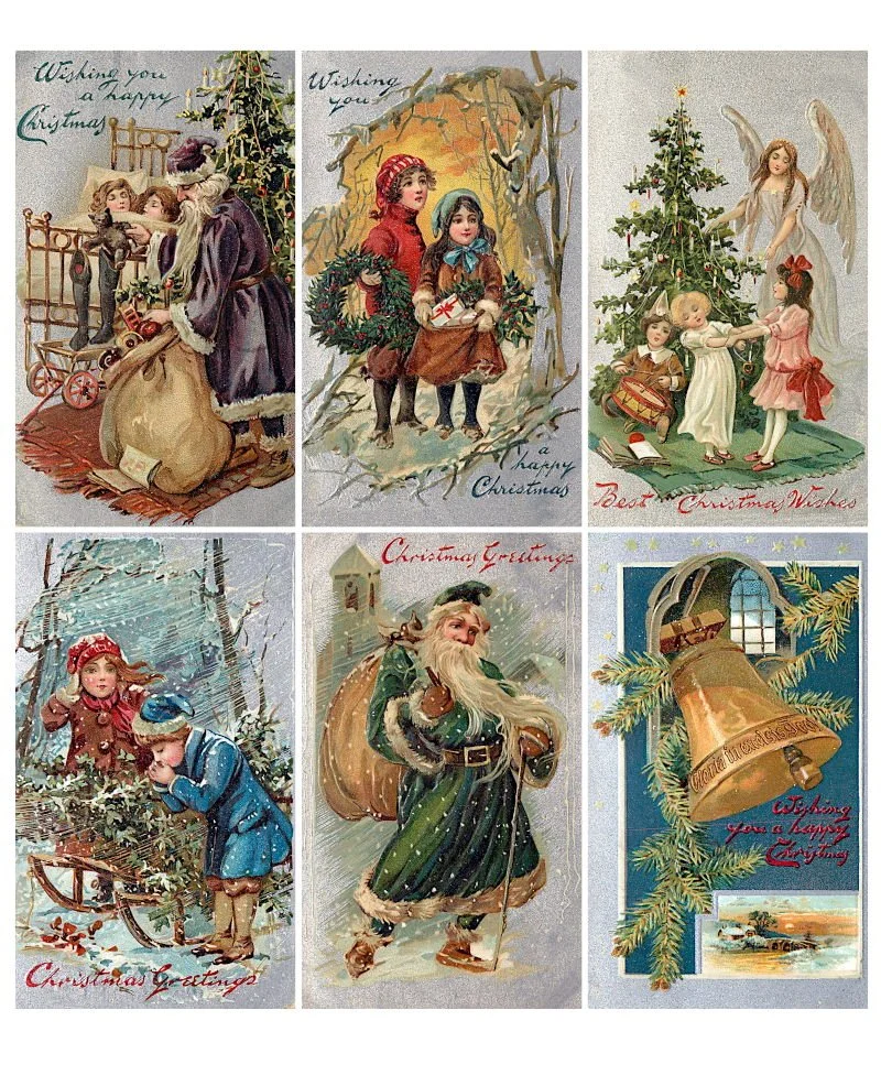 Christmas — Free Printable Collage & Ephemera Sheets — The Art Scavenger